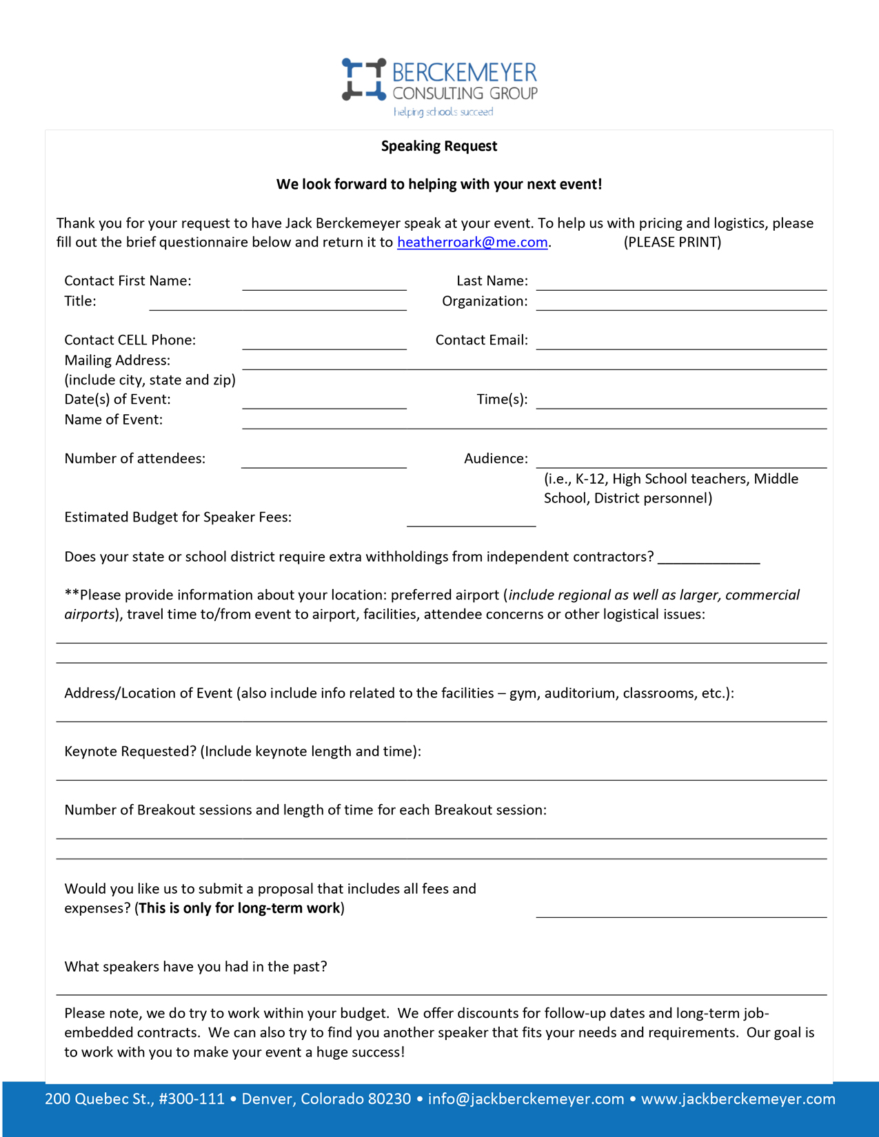 Jack Berckemeyer Consulting Group